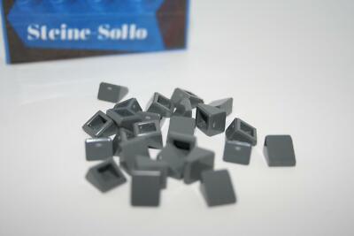 Lego (c) 20x Dachstein 1x1 - Slope 45grad - 54200 - dunkelgrau - slope ...