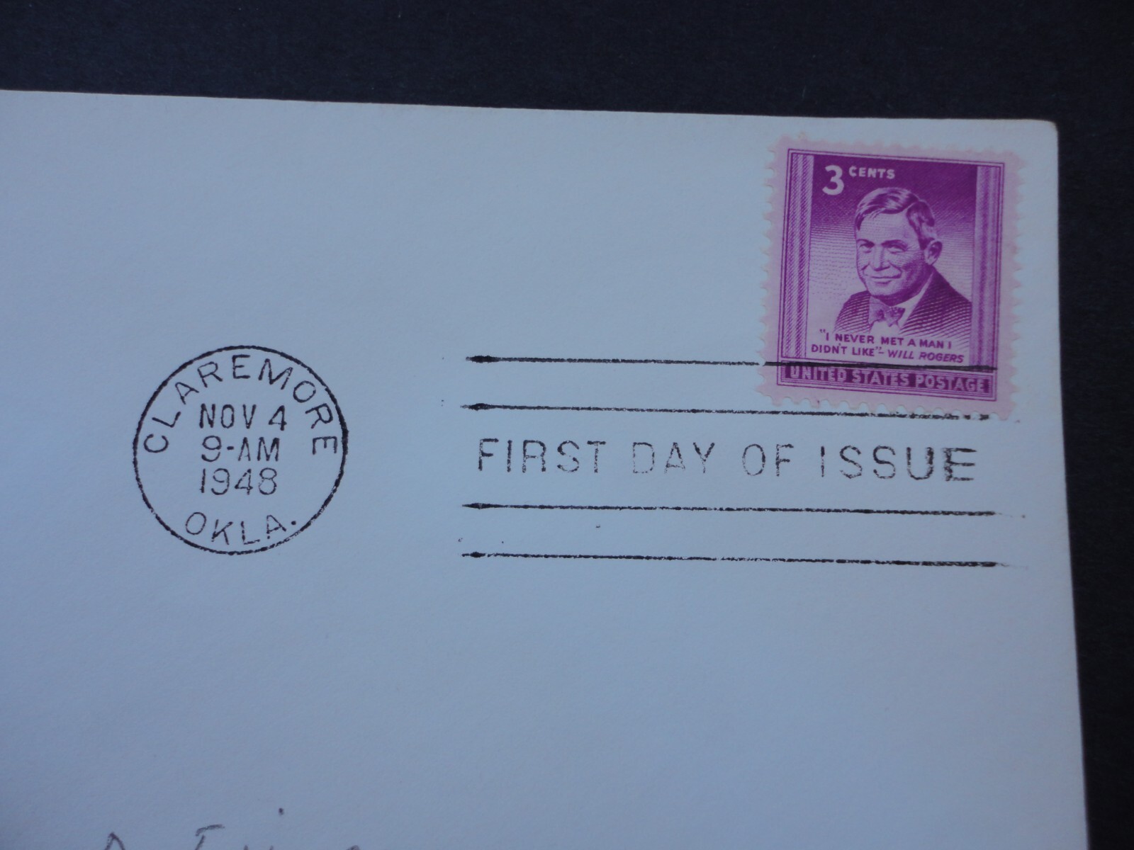 1948 Will Rogers First Day Issue Envelope Stamp Artmaster | eBay