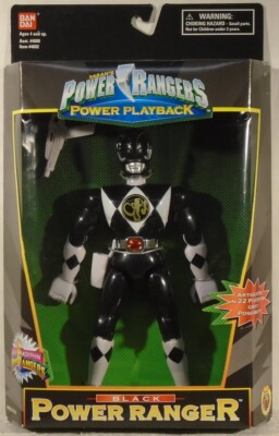 Mighty Morphin Power Rangers Power Playback 8" Black Ranger Zack Bandai ...