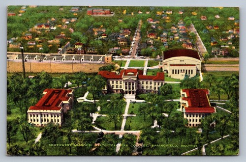 Postcard Missouri Springfield Southwest MO State University Aerial View ...