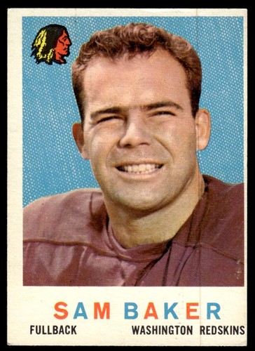 1959 Topps Sam Baker EX Washington Redskins #175 | eBay
