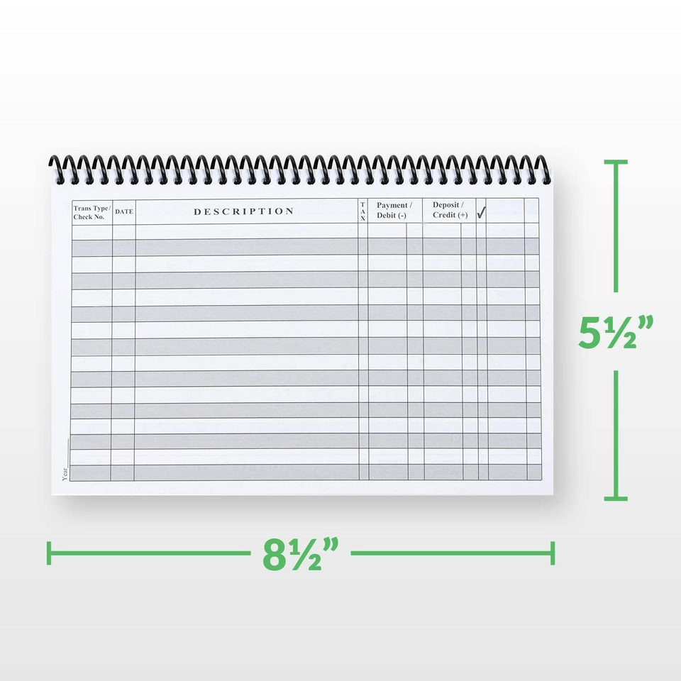 - Simple Account Tracker - Big Checkbook Register & Financial Ledger ...