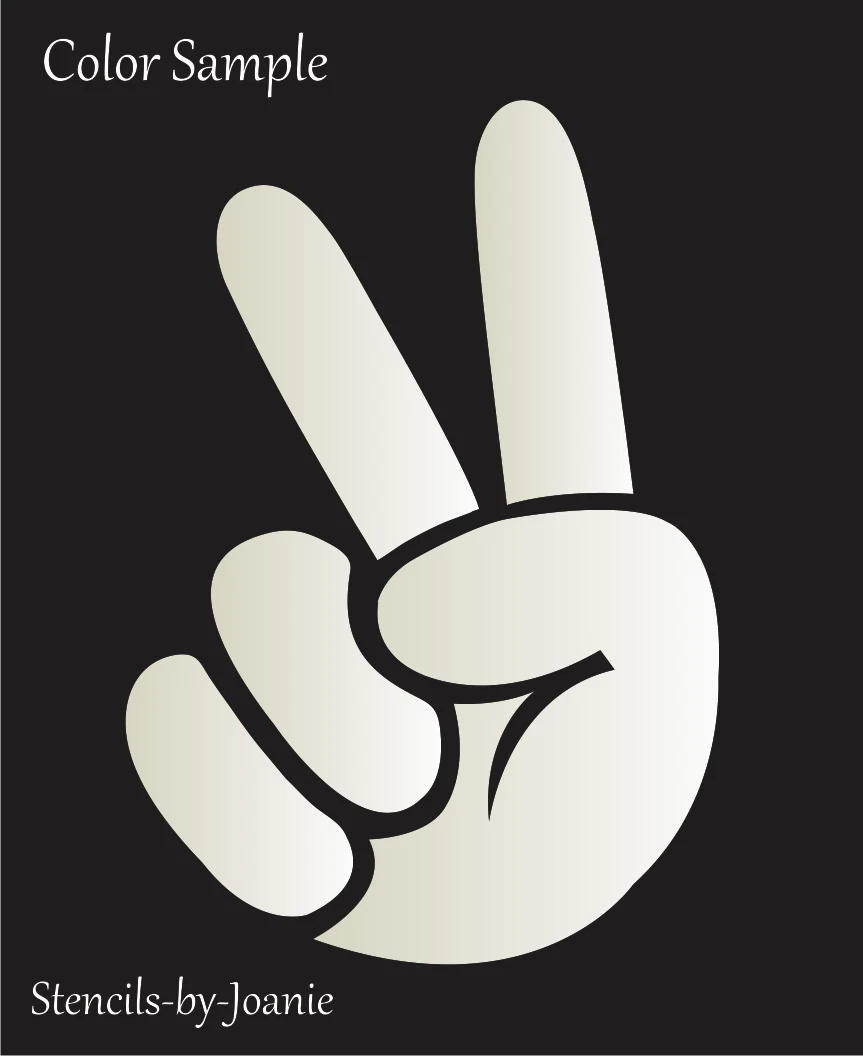 Peace Hand Stencil