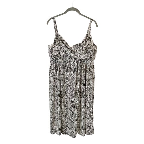 Liz Claiborne Sundress Women's Size L Green White Faux Wrap Front ...