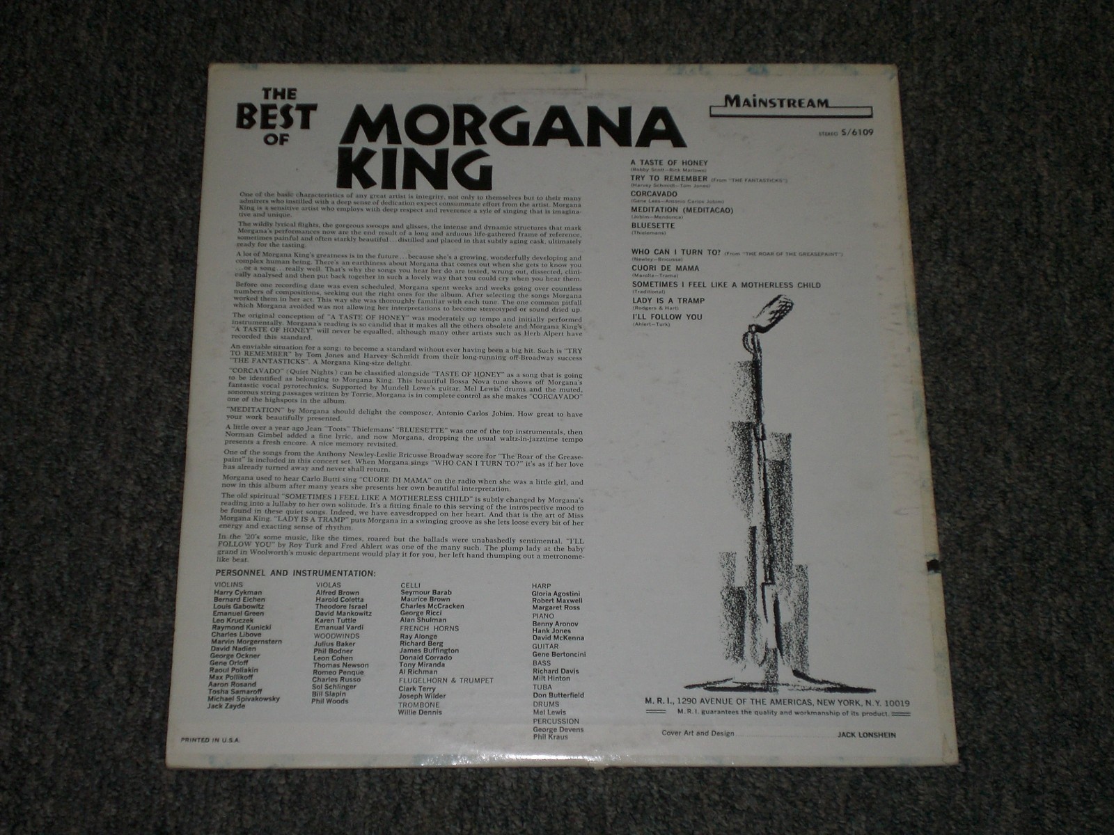 The Best of Morgana King~1968 Vocal Pop~Jazz Pop~Mainstream S6109~FAST ...