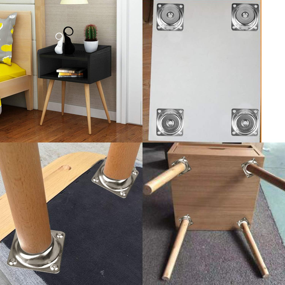 14 Degree Angled Leg Mounting Plates Furniture Table Leg Attachment ...