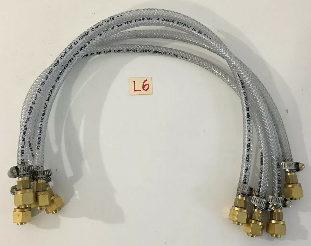 *Lot 4 Finger Lakes Extrusion Braidflex 70N 3/4 ID NSF-51 Tubing PVC ...