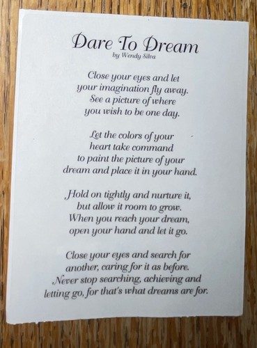 Once Upon A Scribble ~Dare to Dream~ Quote Poem by Wendy Silva Scrapbook Sticker | eBay