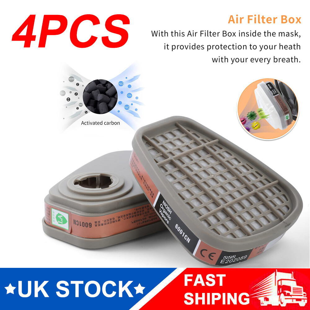 2/4Pcs 6001CN Filter Cartridges Gas Organic Box for 6200 6800 7502 ...
