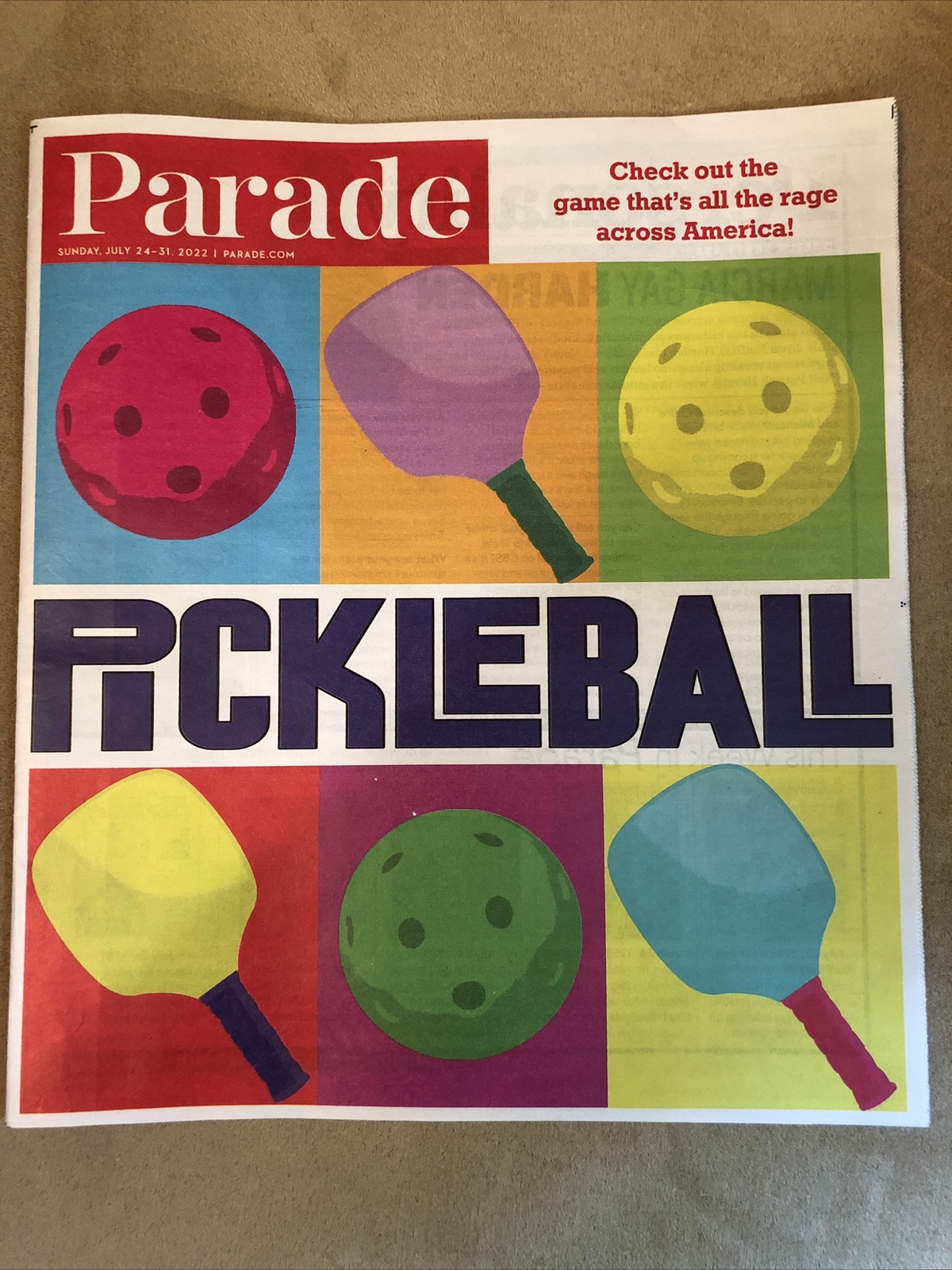 Parade - the Pickleball July 24-31, 2022 issue | eBay