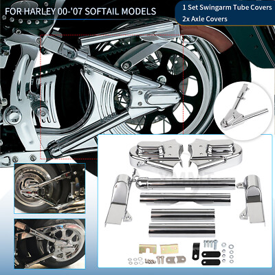 2000-2007 Harley Softail FLSTC FXST Chrome Swingarm Tube w/ Phantom ...