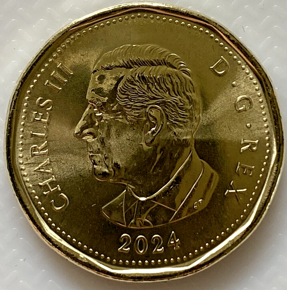2024 CANADA $1 DOLLAR KING CHARLES III UNCIRCULATED FIRST STRIKE LOONIE ...