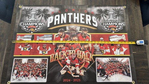 Florida Panthers Back To Back Champs Vinyl Banner 2ft X 3 ft Poster ...