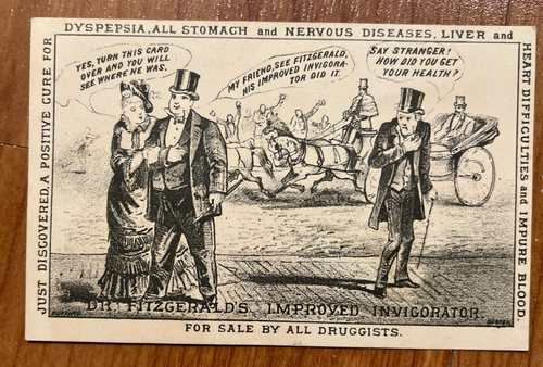 vintage trade card, Dr. Fitzgerald's improved invigorator | eBay