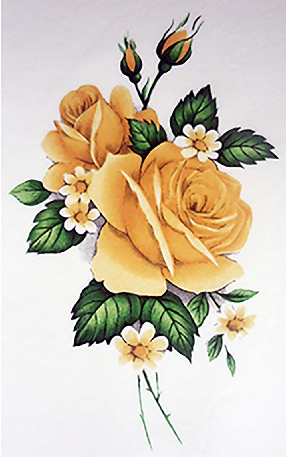 Rose Yellow Flower Select-A-Motif Waterslide Ceramic Decals Bx | eBay