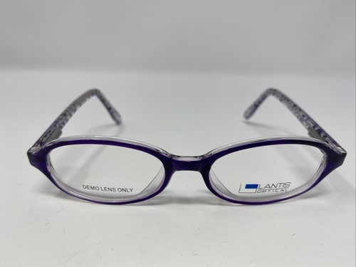 LANTIS OPTICAL Eyeglasses Frame L8015 PRP HM 45-16-126 Purple/Crystal ...