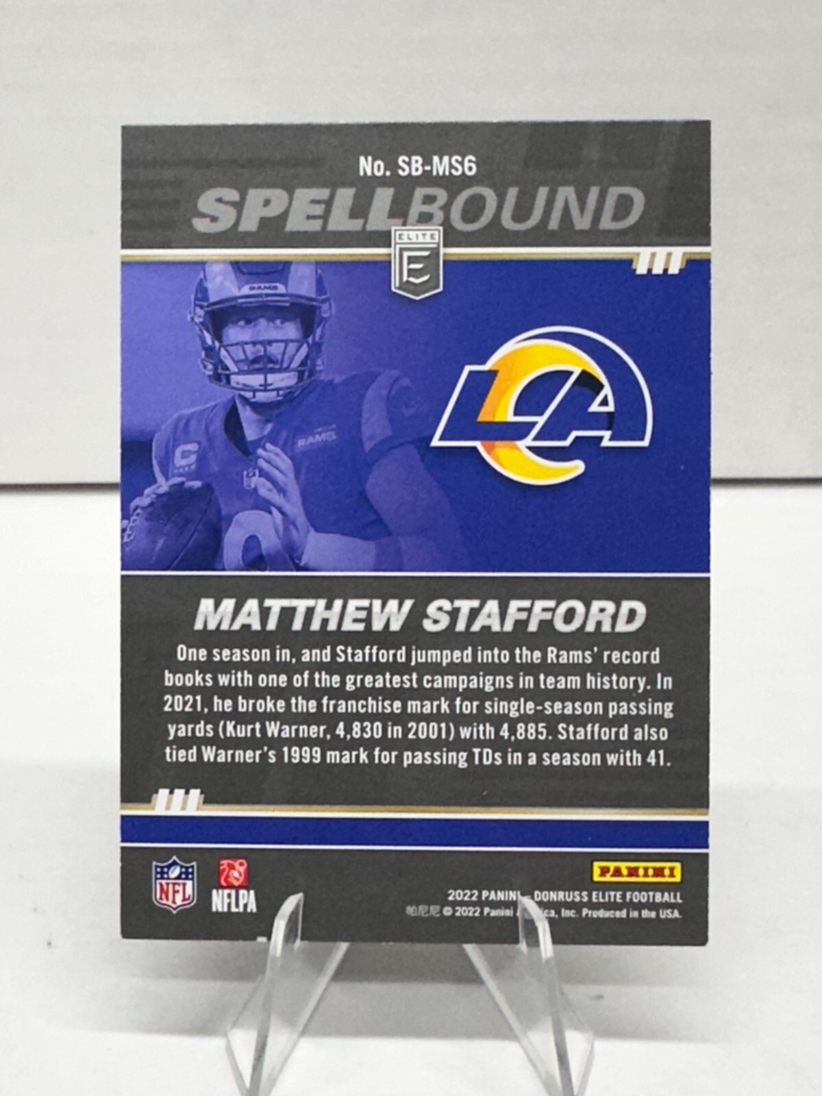2022 Panini Donruss Elite - Spellbound Green Letter O #SB-MS6 Matthew ...