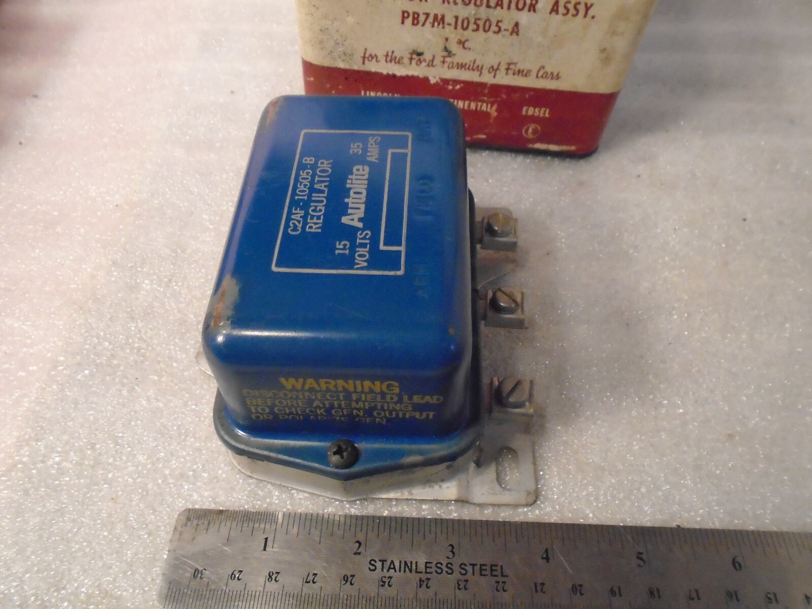 NOS AUTOLITE FOMOCO Voltage Regulator 1957-1964 Lincoln Ford Mercury ...