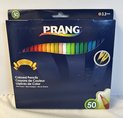 Prang Colored Pencil Set, 3.3 mm, 50 Bright Lead & Barrel Colors Art ...