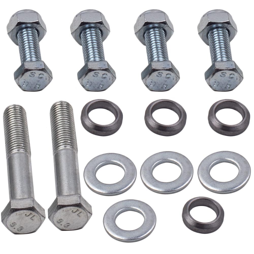 Universal Coilover Shock Mount Kit Adjustable Mounting Bracket Fit 3 ...