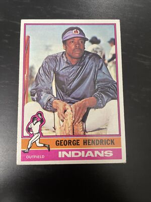 GEORGE HENDRICK 1976 Topps #570 Cleveland Indians Baseball MLB Card ...