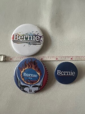 BERNIE! 2016 Bernie Sanders Pin Pinback Button lot of 3 | eBay