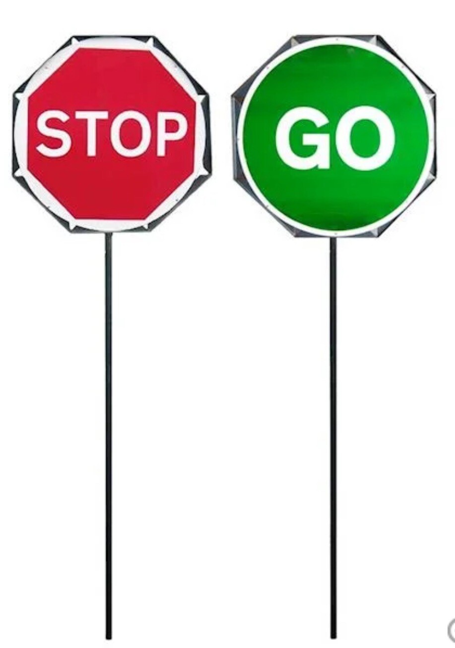 Stop and Go traffic sign. | eBay UK