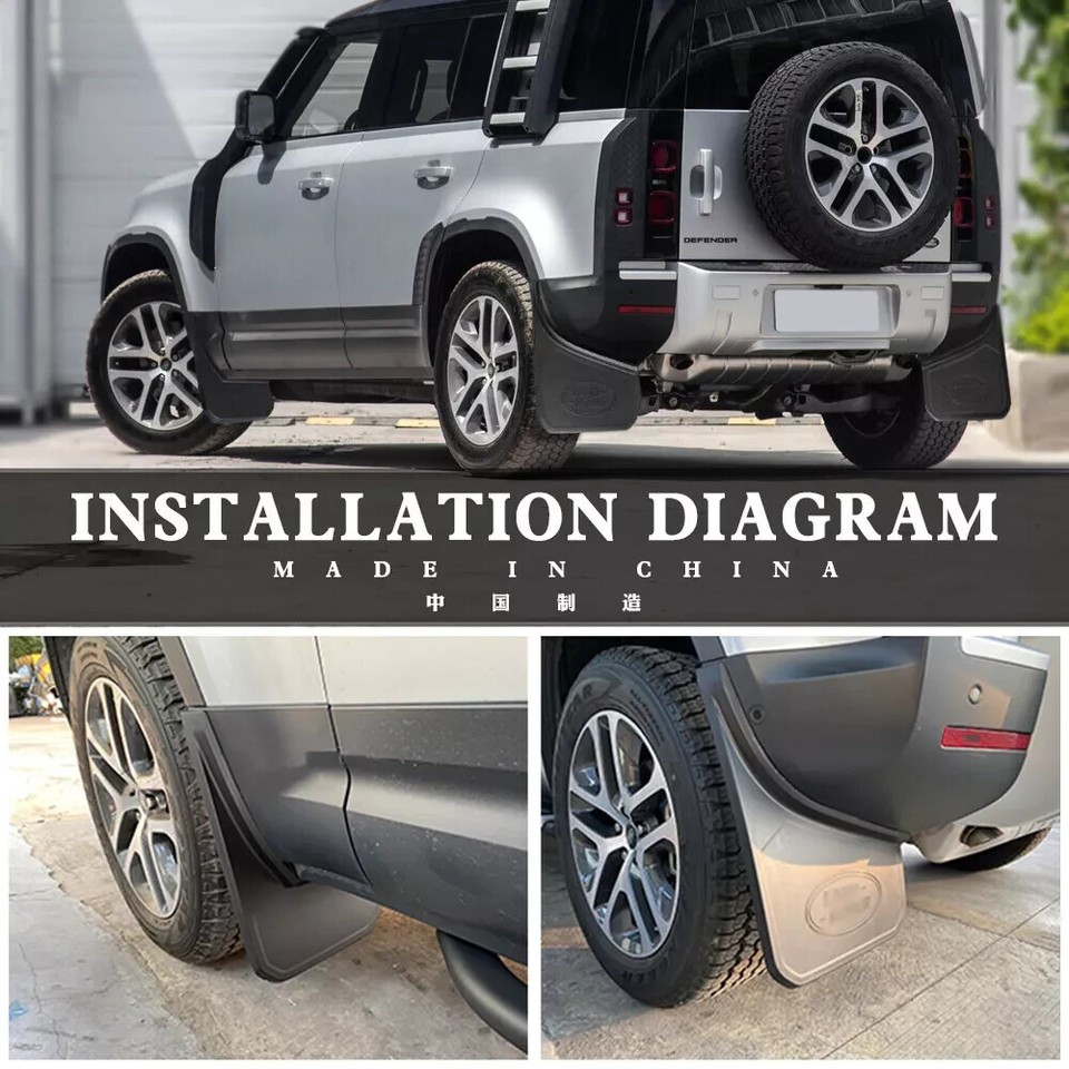 MUD FLAPS FOR LAND ROVER DEFENDER 90 110 2020-2024 MUDFLAPS MUDGUARDS ...