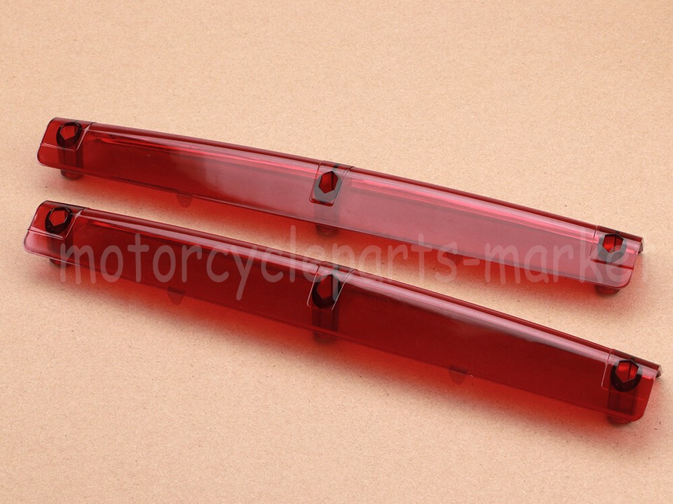 2x Red Side Light Lens Cover For Harley Electra Glide FLHT 1996-2005 ...