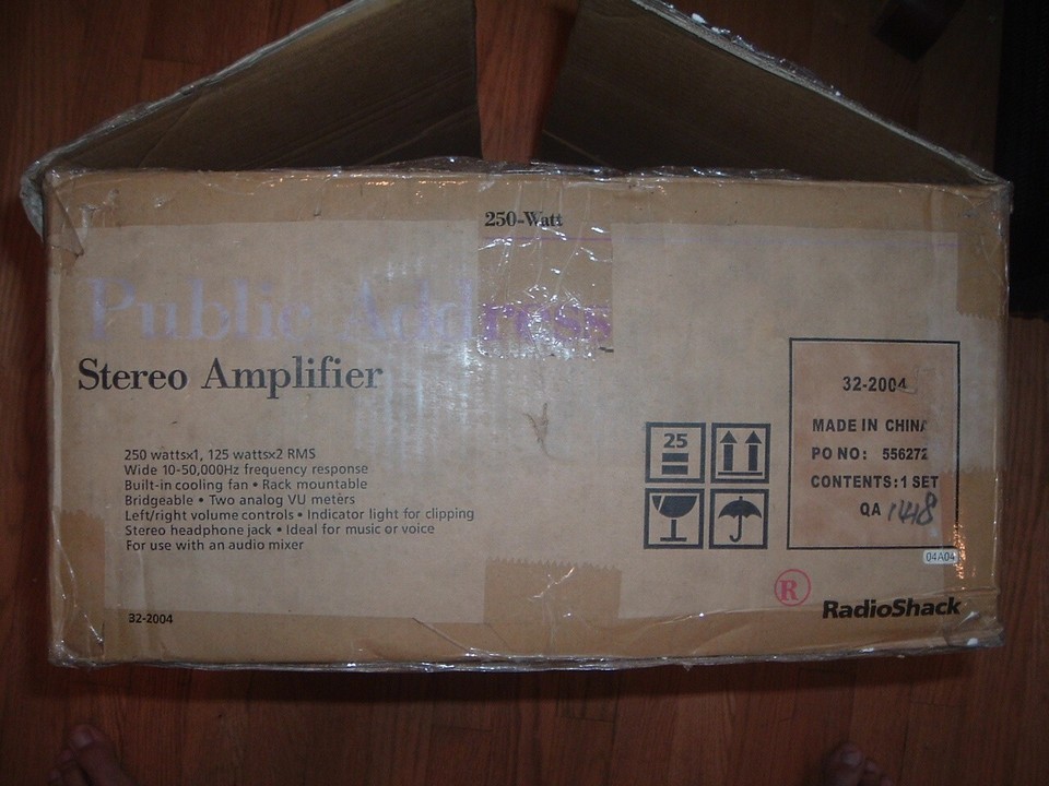 RadioShack MPA-250 PA Stereo Amplifier Fan Cooled 250 Watt 32-2004 | eBay