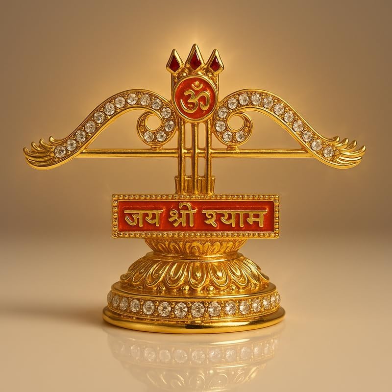 Khatu Shyam Ji Hare Ka Sahara Symbol | Golden Spiritual Idol for Car ...