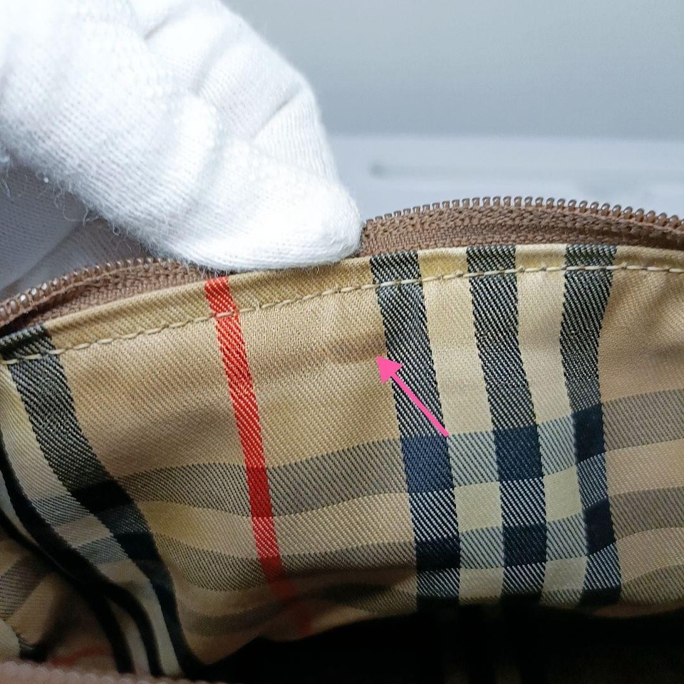 Burberry Vintage Mini Boston Hand Bag Nova Check Archive Logo Brown ...