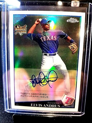 2009 ELVIS ANDRUS TOPPS CHROME AUTO ROOKIE #397/499 REFRACTOR #227 ...