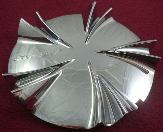 Set of 2 Sendel Wheels Chrome Custom Wheel Center Caps FTK C086 Rim ...