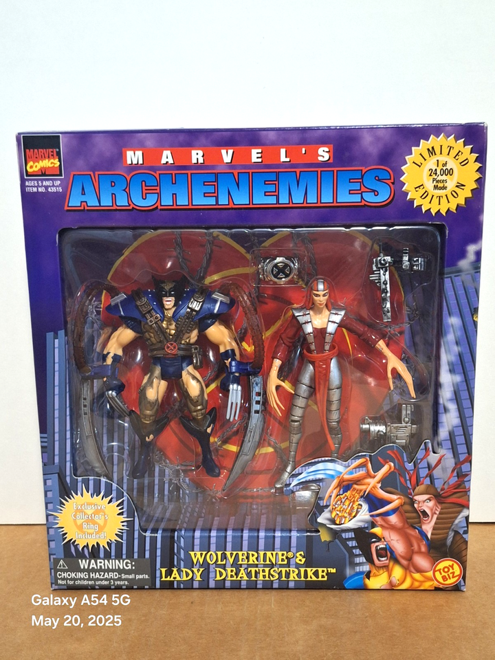 WOLVERINE & LADY DEATHSTRIKE-MAVELs ARCHENEMIES-TOY BIZ 1997-SUPER COOL ...