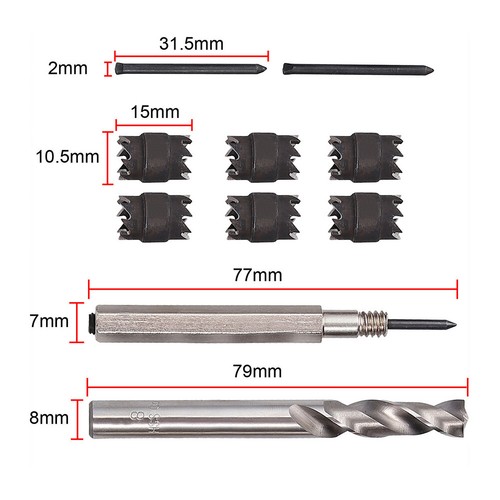 10pcs Rotary Head Double Sided Spot Weld Repair Drill Bits Power Tools ...