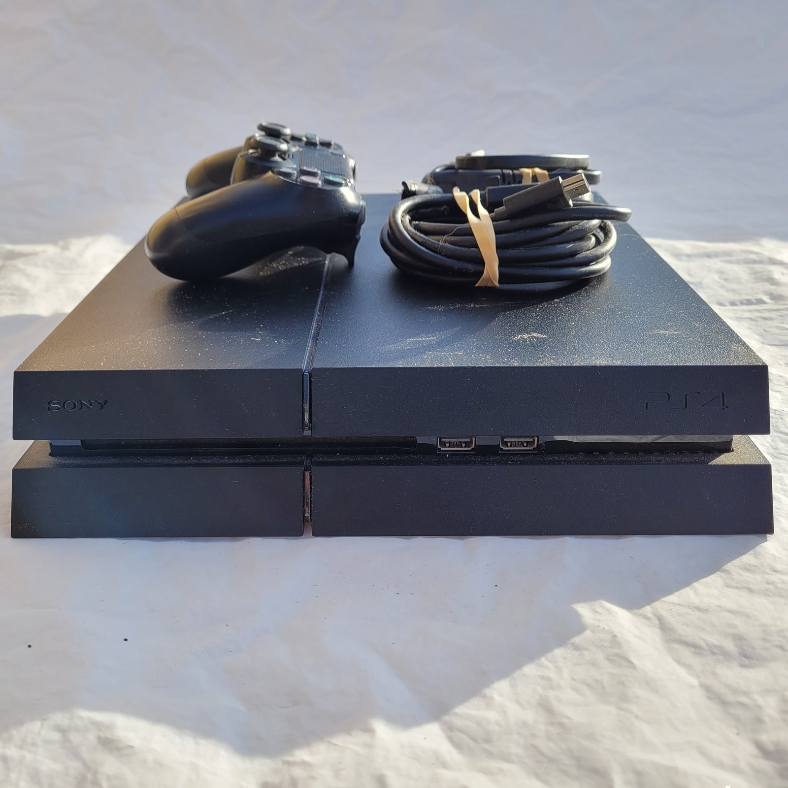 Sony PlayStation 4 PS4 Slim Black Console with Power Cord and Controller