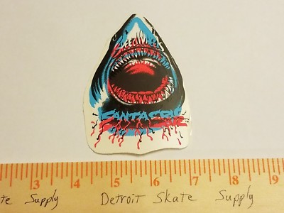 VTG 80's SANTA CRUZ SPEED WHEELS SHARK JAWS MISPRINT NOS SKATEBOARD ...