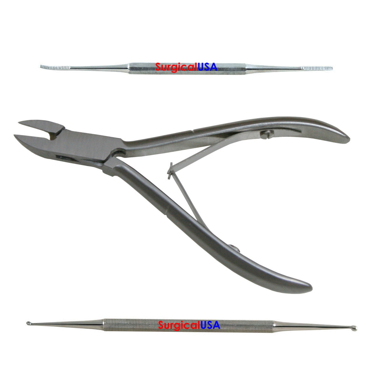 Podiatry Instruments Kit Nail Splitter Ingrown Nail File Nail Curette 3 ...