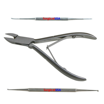 Podiatry Instruments Kit Nail Splitter Ingrown Nail File Nail Curette 3 ...
