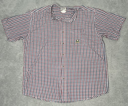 Wrangler RIATA Shirt Mens XL Red Checkered Button Up Short Sleeve ...