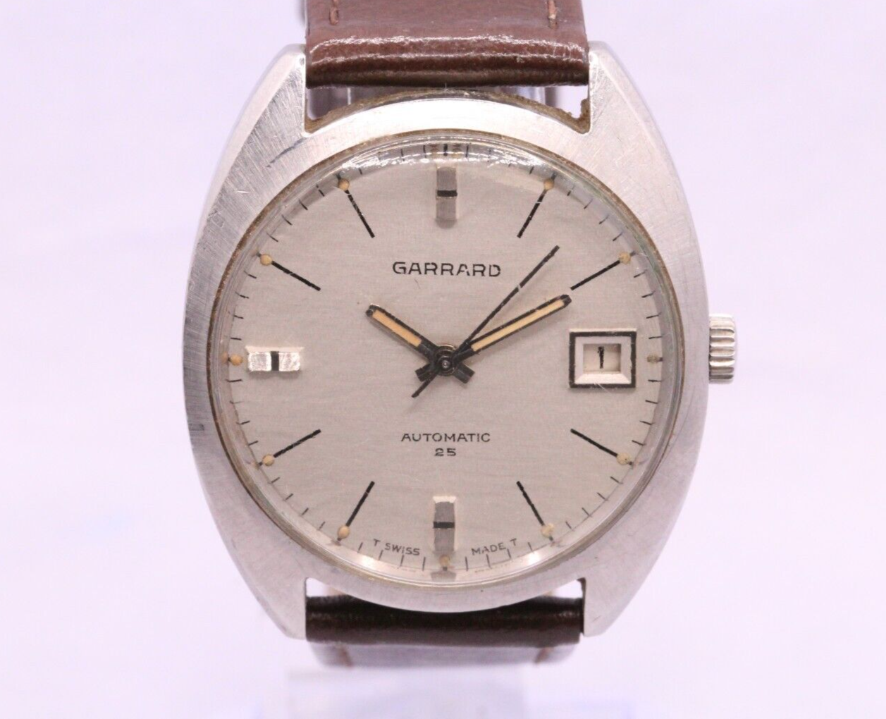 Garrard 25 Jewels Automatic Gents Watch 33mm Leather Strap 8.25" 653763 ...