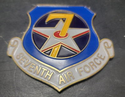 USAF SEVENTH 7TH AIR FORCE 7 METAL DISPLAY PATCH VETERAN VIETNAM | eBay