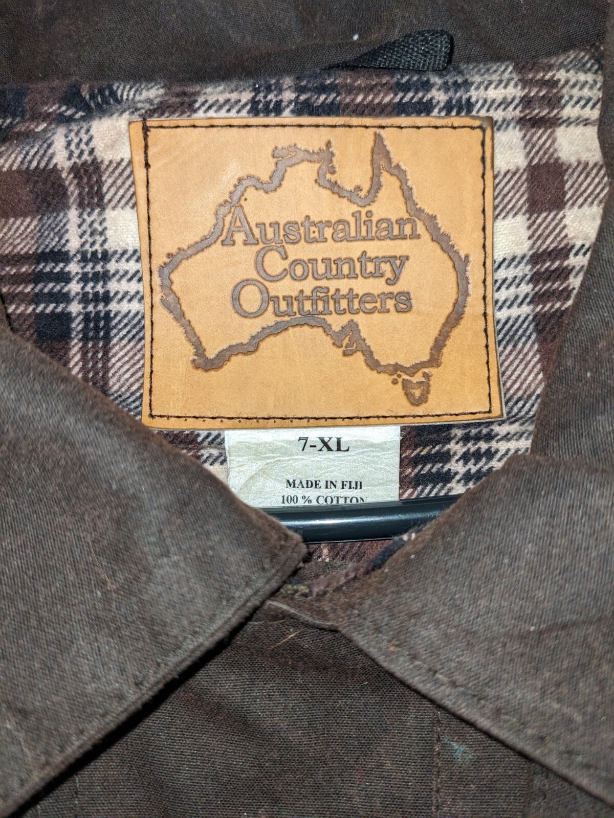 Australian Country Outfitters Oilskin Duster Coat XL - Gem