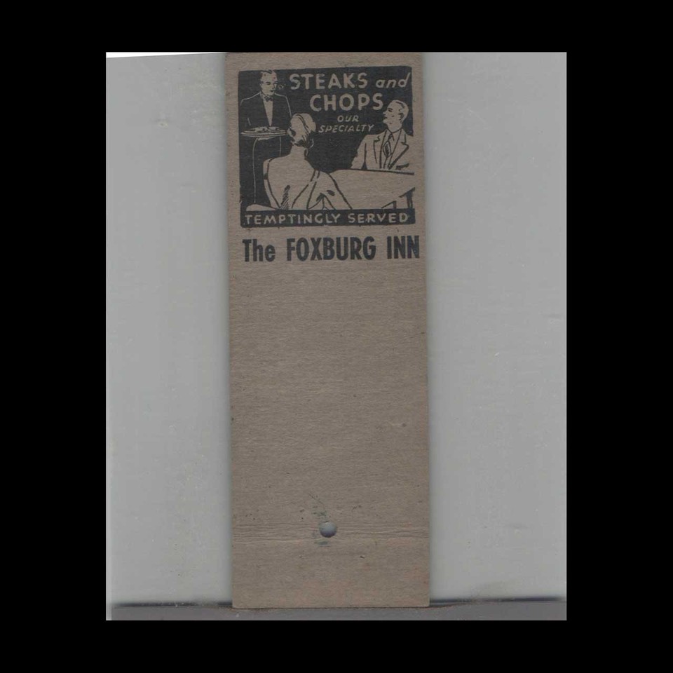 Matchbook Cover Monkey The Foxburg Inn Foxburg, PA | eBay
