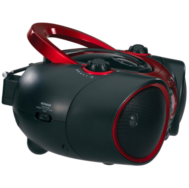 Portable Red Compact Stereo Cd Player with Am/Fm Stereo Radio CD-R/RW ...