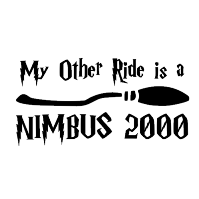 Nimbus 2000 Decal - Harry Potter Broom Decal - Harry Potter Car Sticker ...