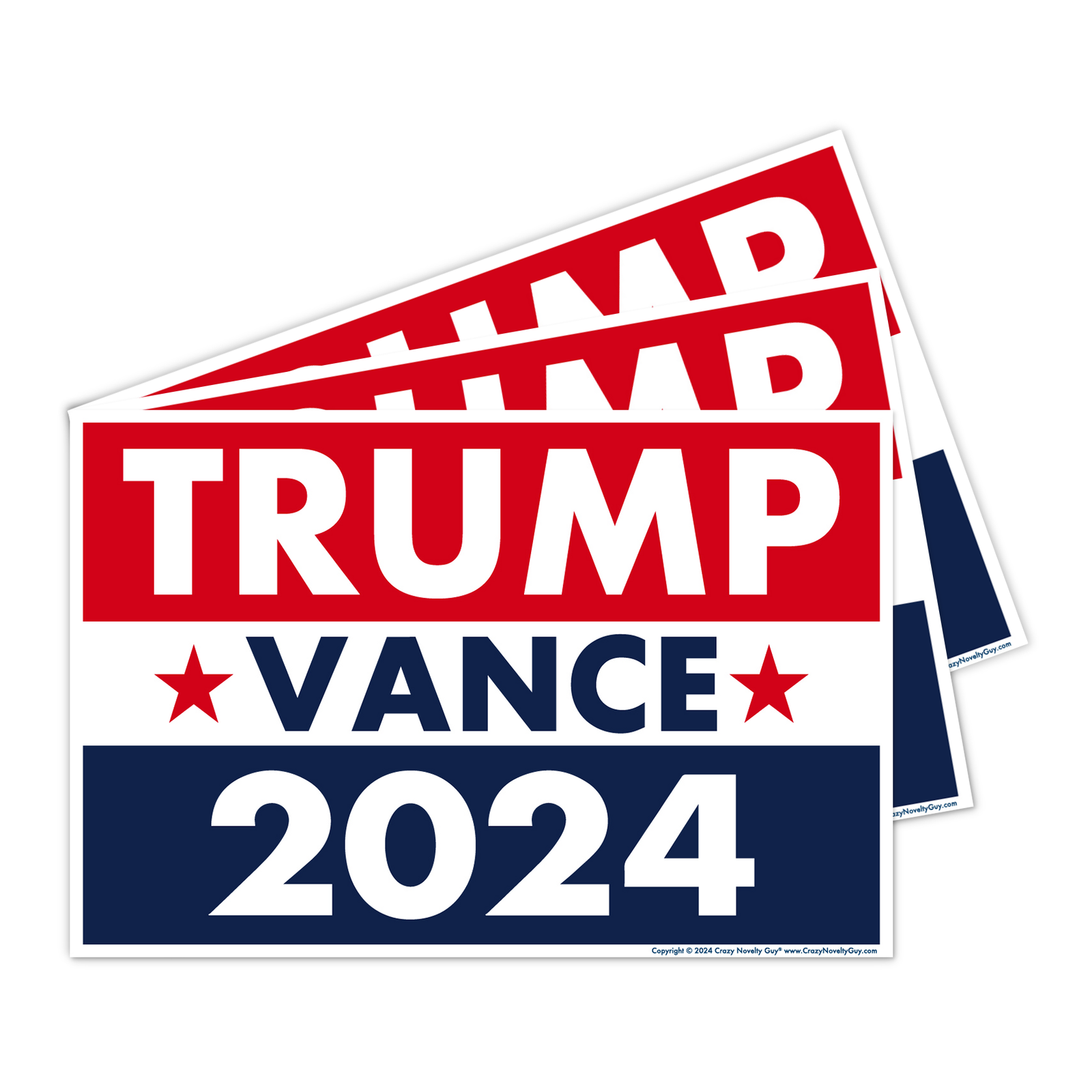 3-Pack Donald Trump JD Vance 2024 Yard Sign 18" x 12" 2-Sided Sign ...