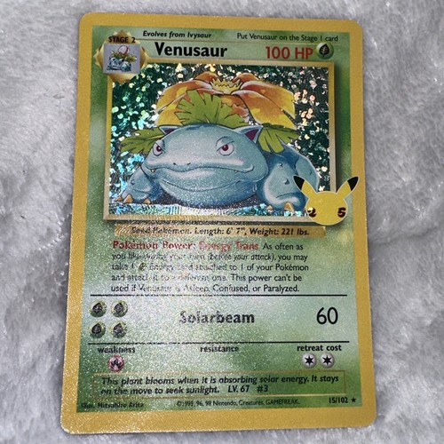 POKEMON TCG VENUSAUR Celebrations 15/102 Classic Collection Holo Rare ...