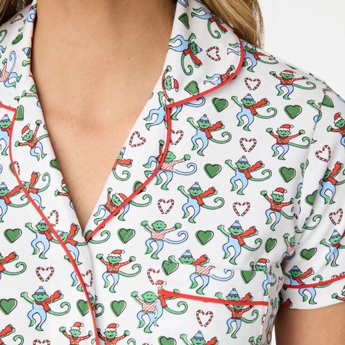 Roller Rabbit Merry Monkey Polo Pajamas NWT Large | eBay